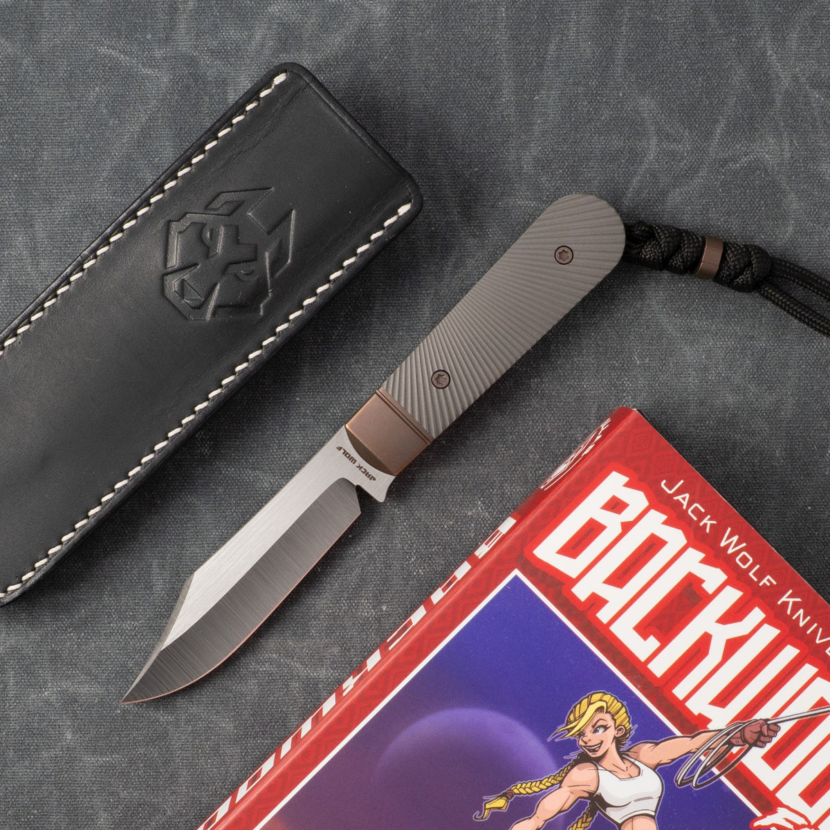 Jack Wolf Knives Backwoods FIXedc | Titanium Starburst S90V – Adventure ...
