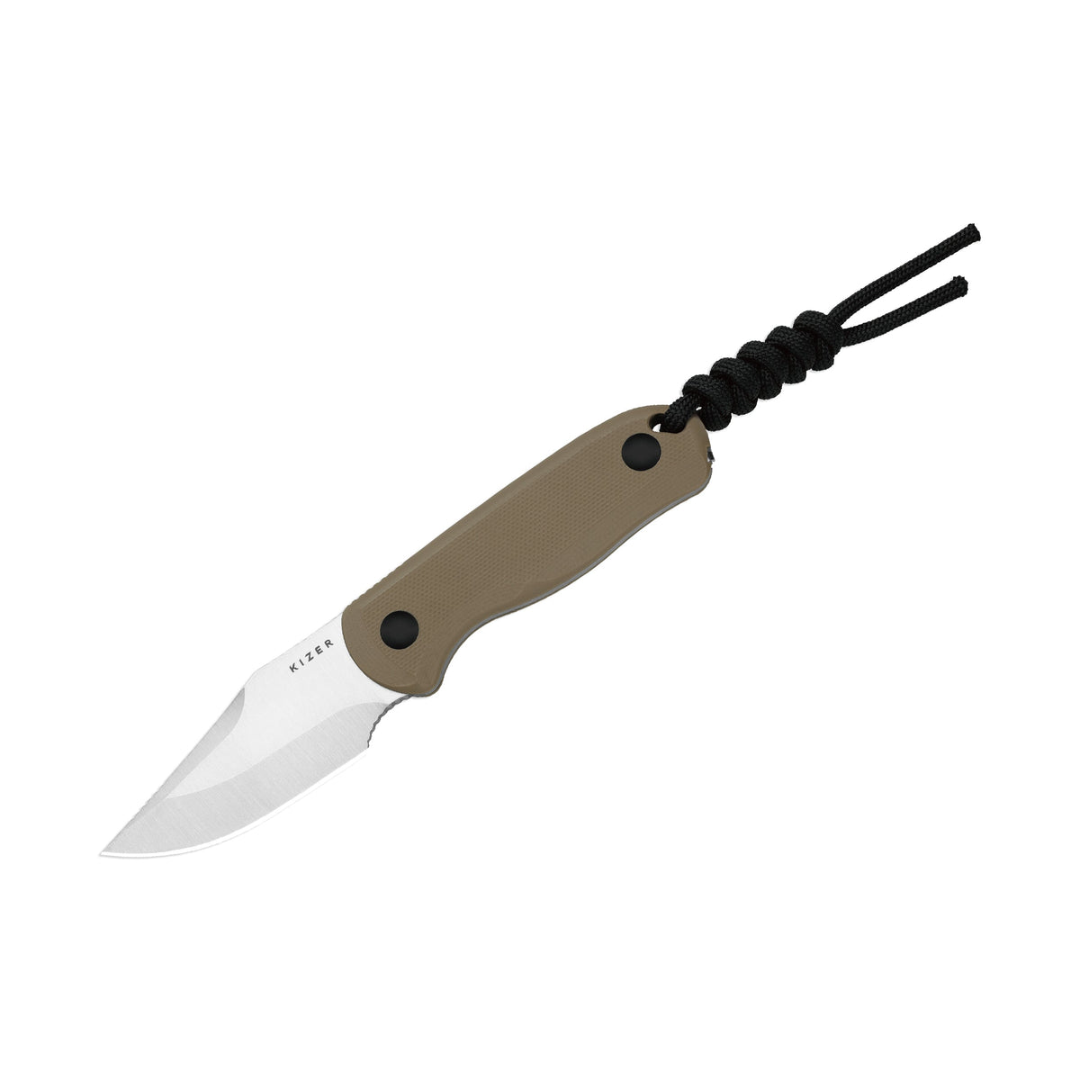 Kizer Drop Bear Fixed Blade Tan G10 + AEB-L 1092A2 – Adventure Carry