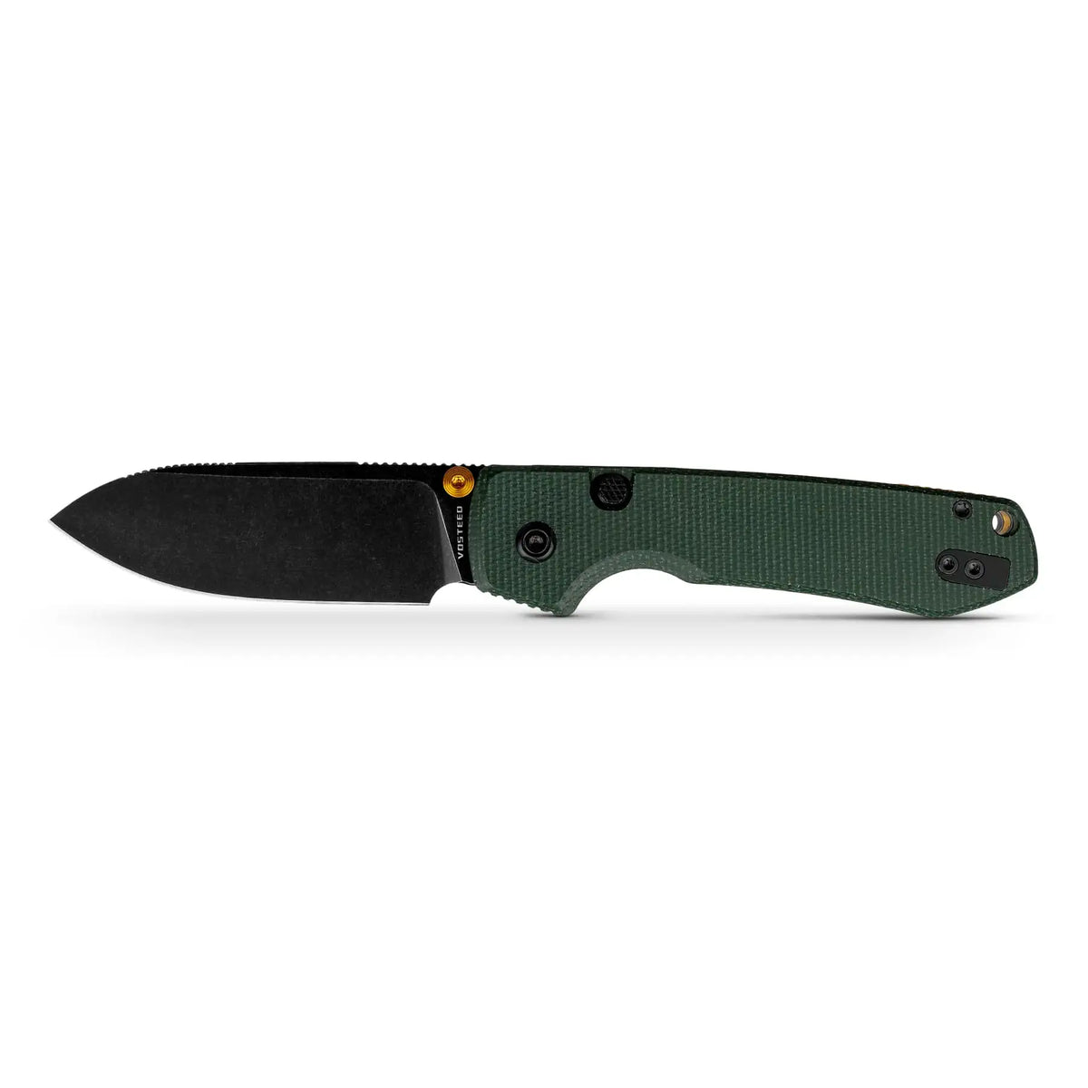 Vosteed Raccoon 2.0 | Green Micarta + Blackwashed Drop Point Blade ...