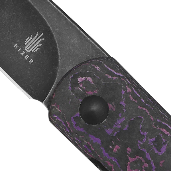 Kizer Feist XL | Purple Haze Fat Carbon Ki4499A2 - Kizer Knives ...