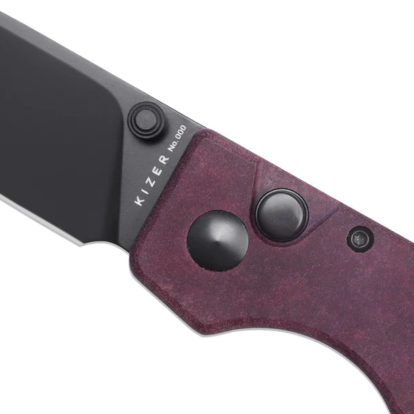 Kizer Original | Redstone Richlite Button Lock EDC Knife | Kizer ...